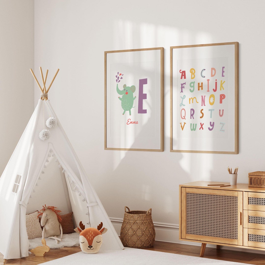 Funny Alphabet Poster ABC Printable Kids Room Decor, Nursery Wall Decor ...