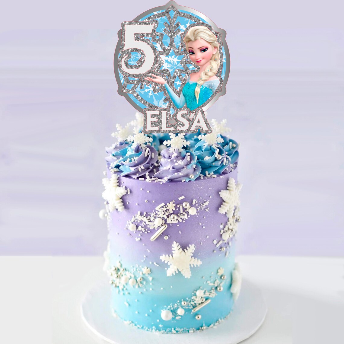 Princess Elsa Cake Topper SVG Frozen Inspired Cake Topper SVG Snow ...