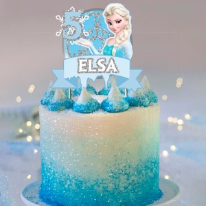 Princess Elsa Cake Topper SVG Frozen Inspired Party Cake Topper SVG ...