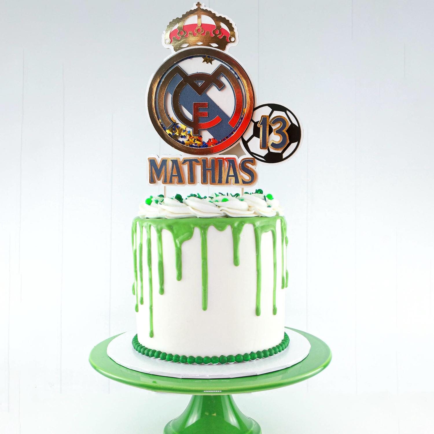 Real Madrid Cake Topper SVG Sport Team Inspired Cake Topper, Soccer ...