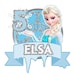 Princess Elsa Cake Topper SVG Frozen Inspired Party Cake Topper SVG ...