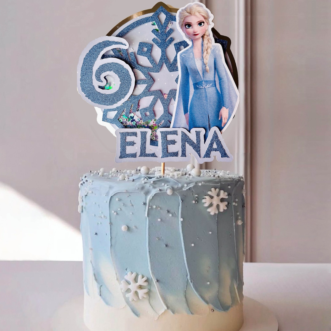 Queen Elsa Cake Topper Frozen 2 Inspired Layered Cake Topper Snow Queen ...