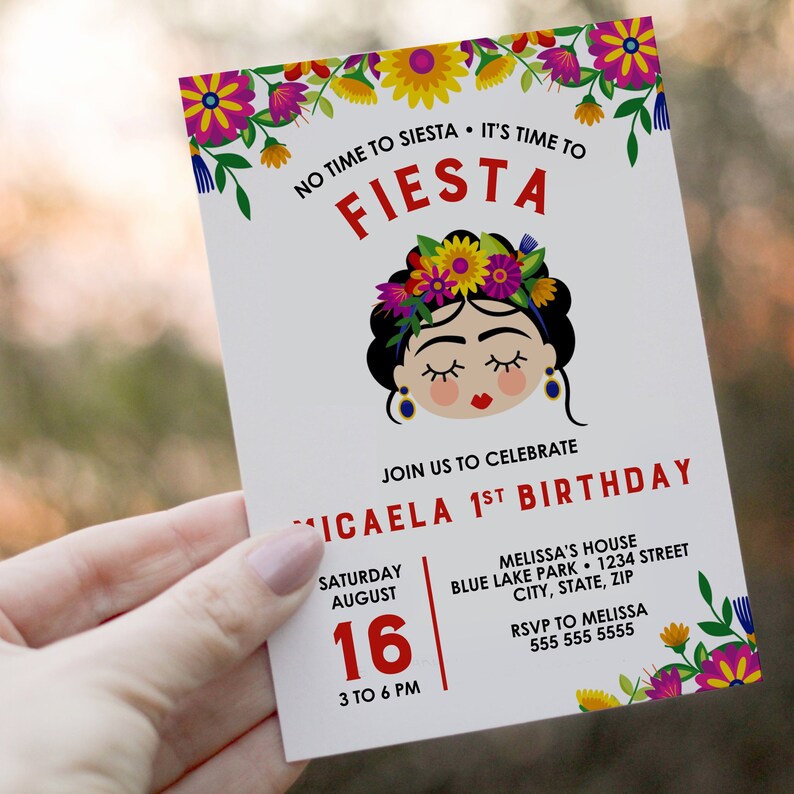 Mexican Birthday Invitation Template Fiesta Party Invite Editable Canva ...