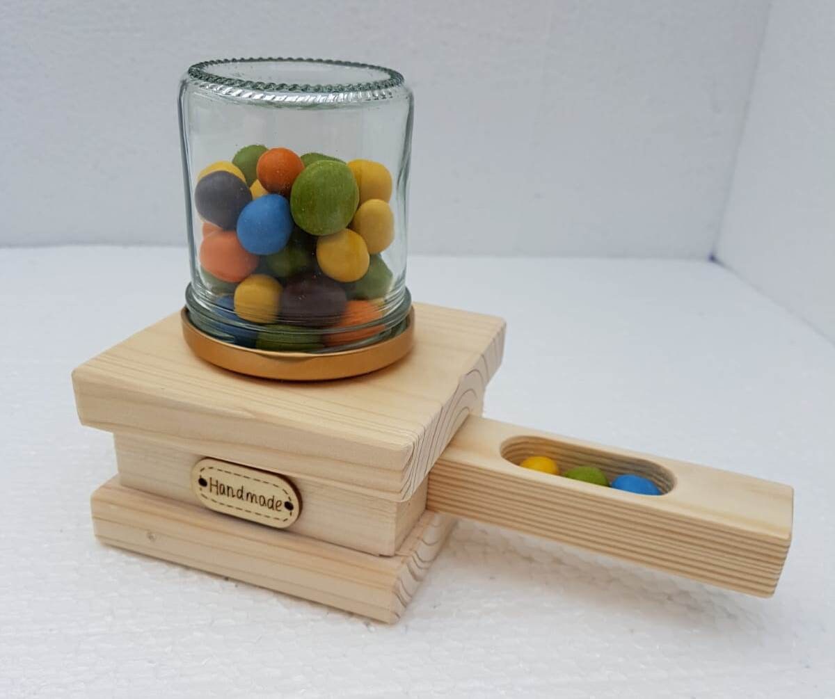 Wooden Construction Kit Craft Set Wooden Candy Dispenser Candy Machine ...