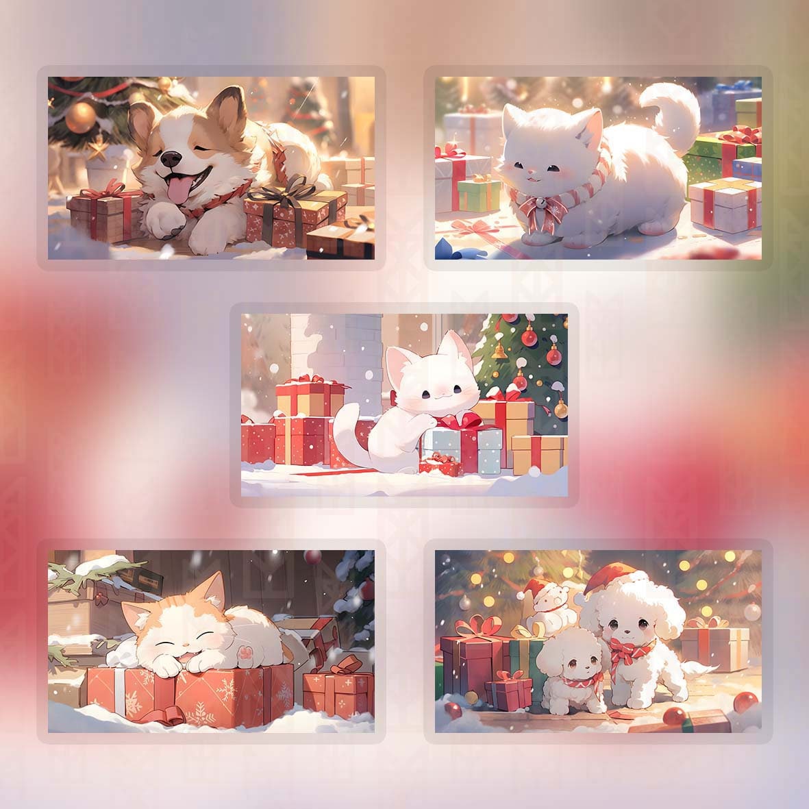 Christmas Cat Wallpapers | Puppy Wallpaper | Christmas Wallpaper | Xmas ...