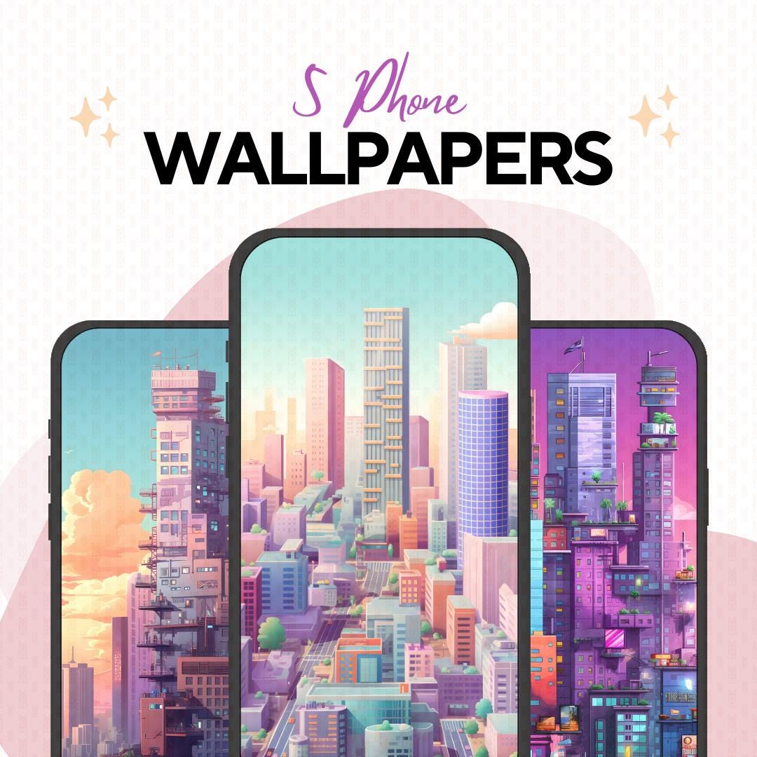 Lofi Skyscraper Wallpaper: 8-bit Anime City Background (digital ...