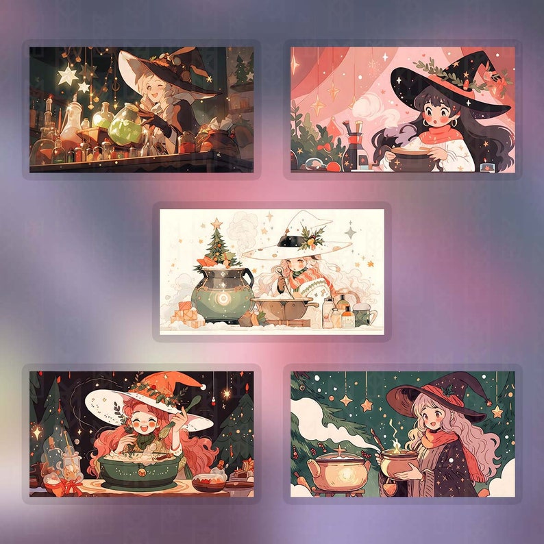 Magical Witch Wallpaper Cute Wallpaper Cozy Wallpaper Laptop Wallpaper ...
