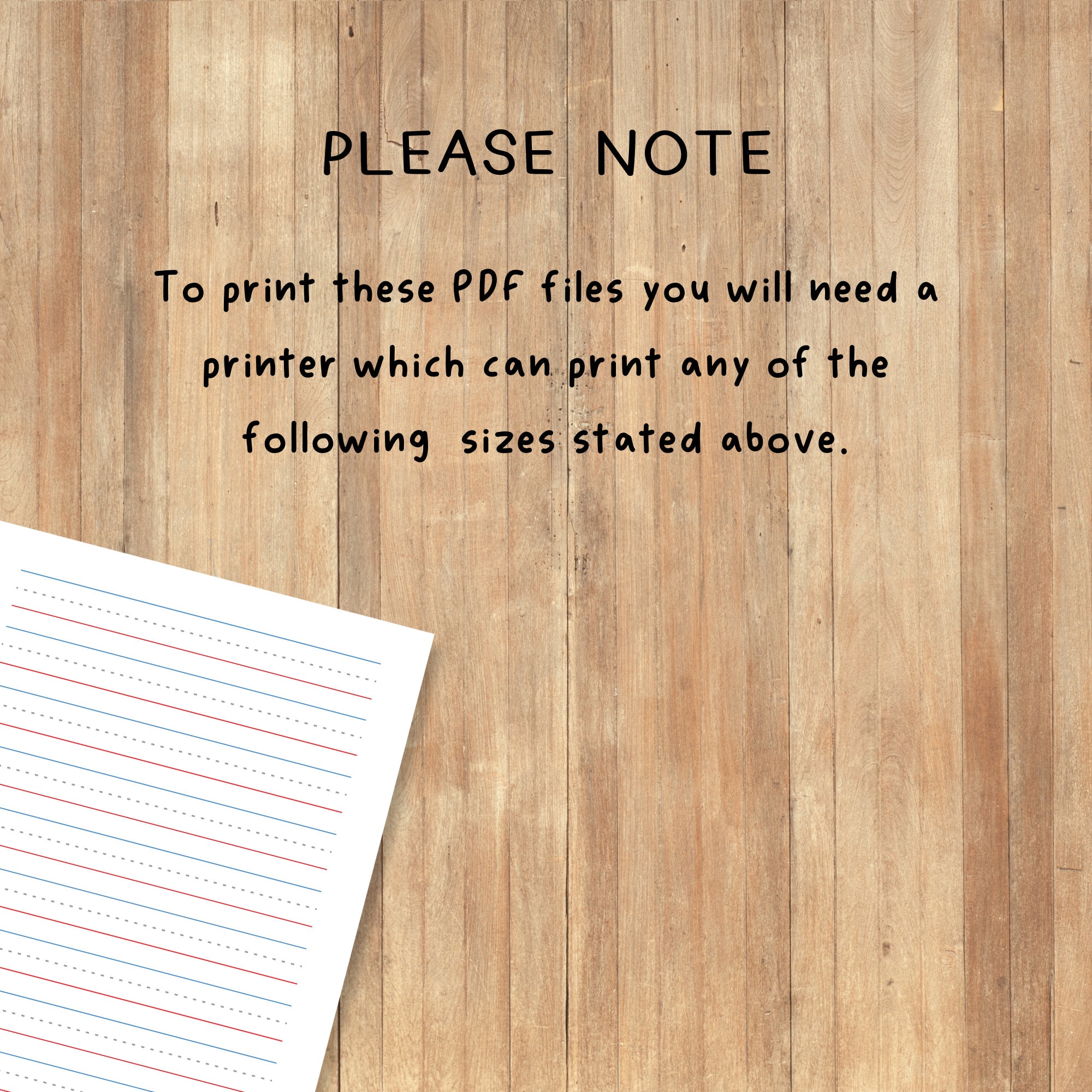 Kids Handwriting Paper, Printable Paper, Nursery Worksheet, Pre School ...