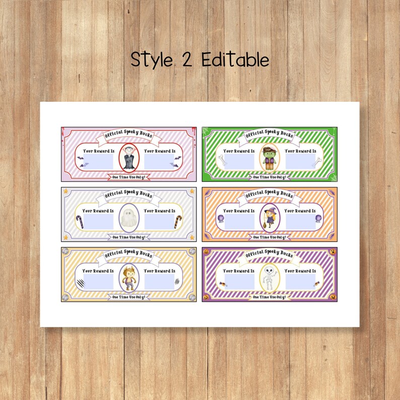 Printable Halloween Bucks, Halloween Play Money, Editable Play Money ...