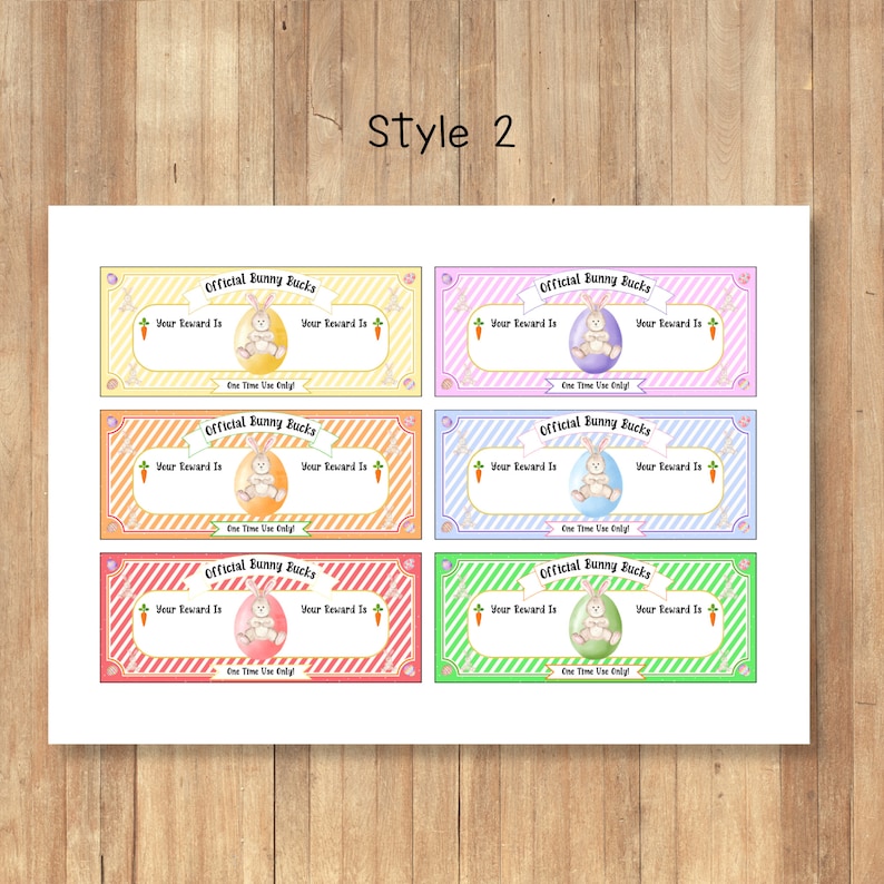 Printable Easter Bunny Bucks, Easter Play Money, Editable Play Money ...