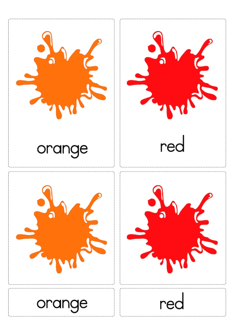 Printable Color Flashcards, Kids Flashcards, Kids Color Flashcards ...