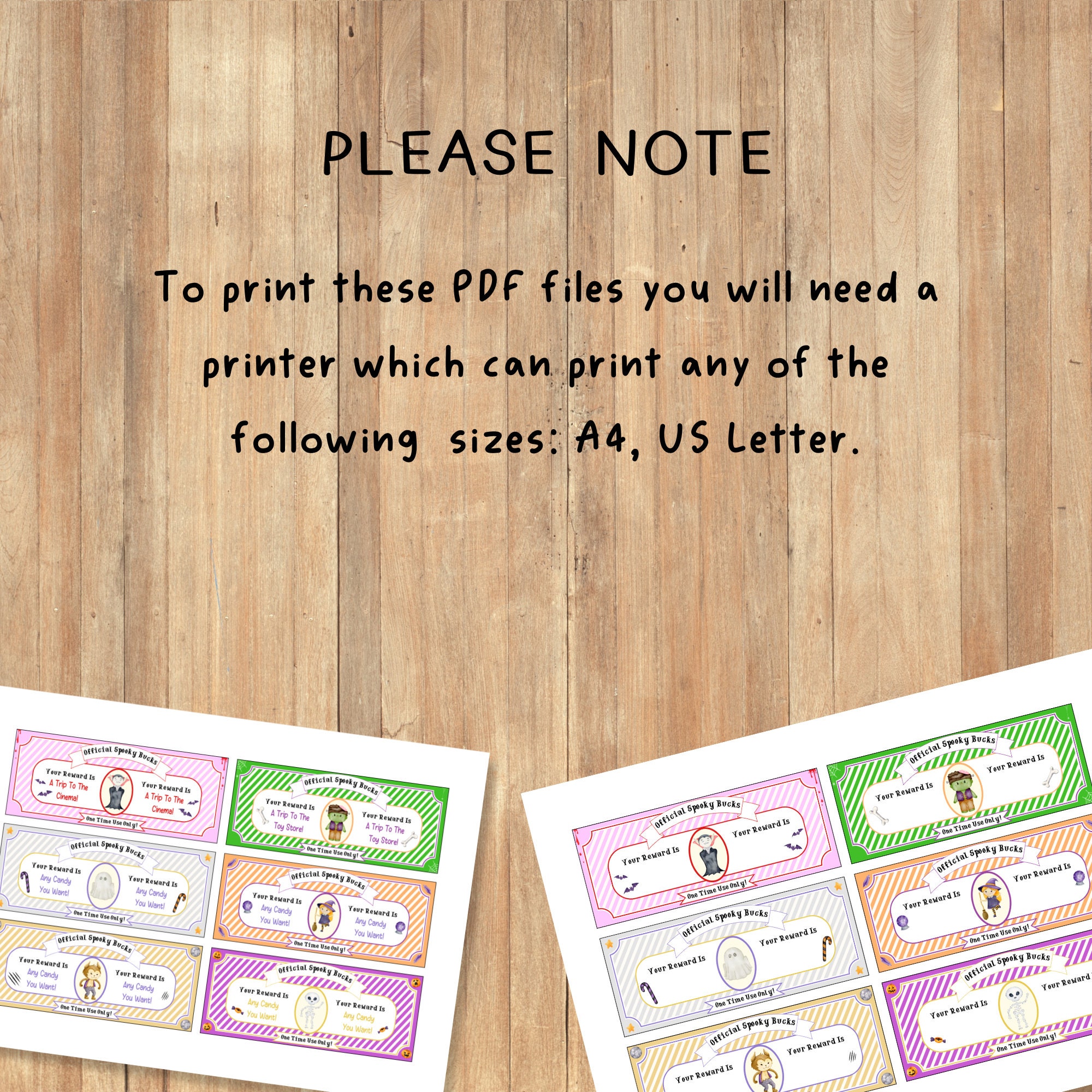 Printable Halloween Bucks, Halloween Play Money, Editable Play Money ...