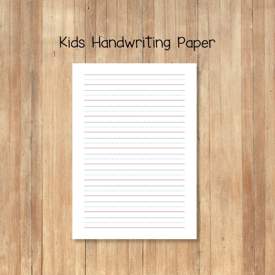 Kids Handwriting Paper, Printable Paper, Nursery Worksheet, Pre School ...