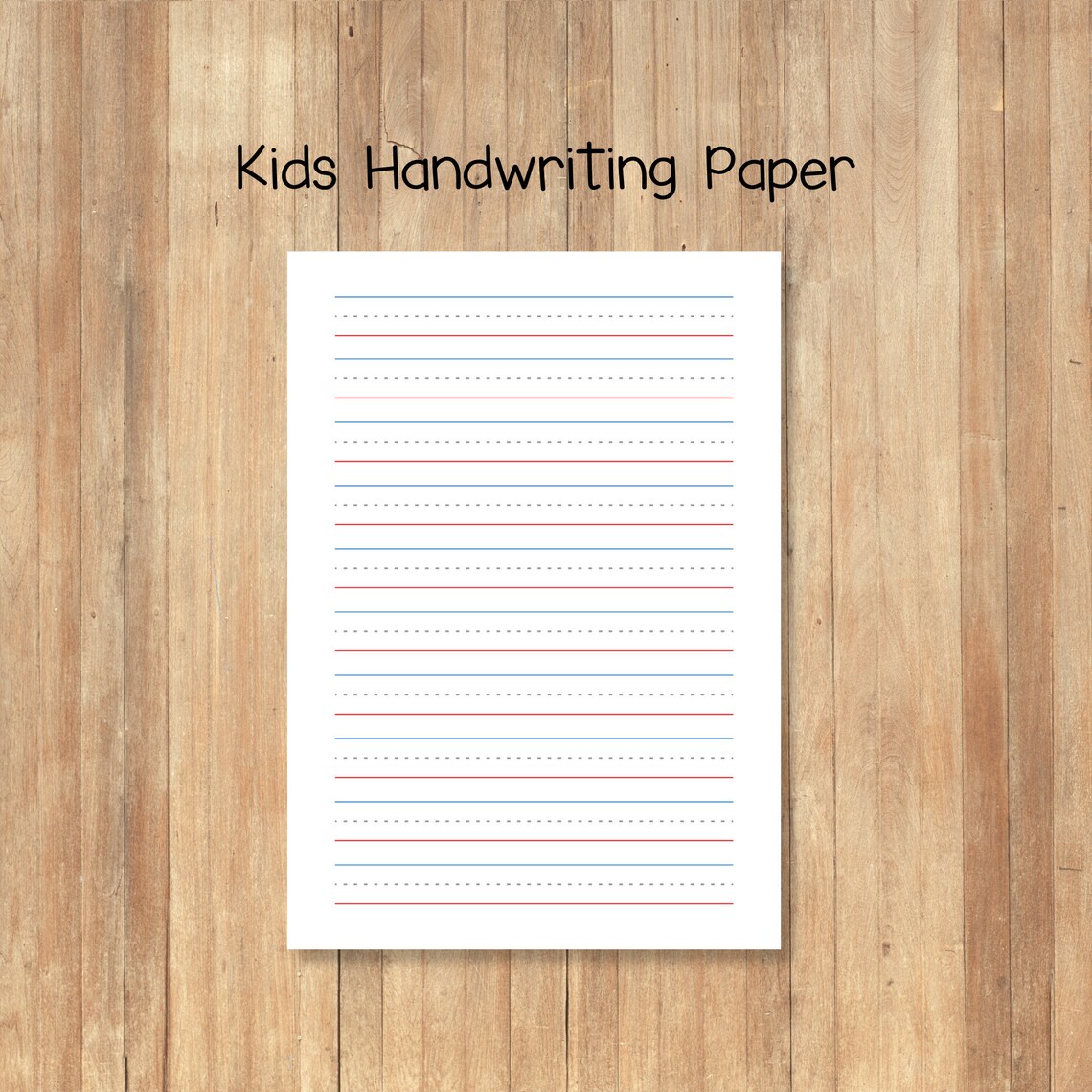Kids Handwriting Paper Printable Paper Nursery Worksheet - Etsy