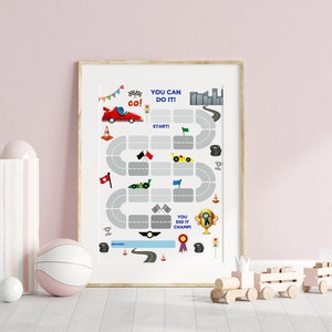 Racing Rewards Chart, Behaviour Chart, Children Sticker Sheet ...
