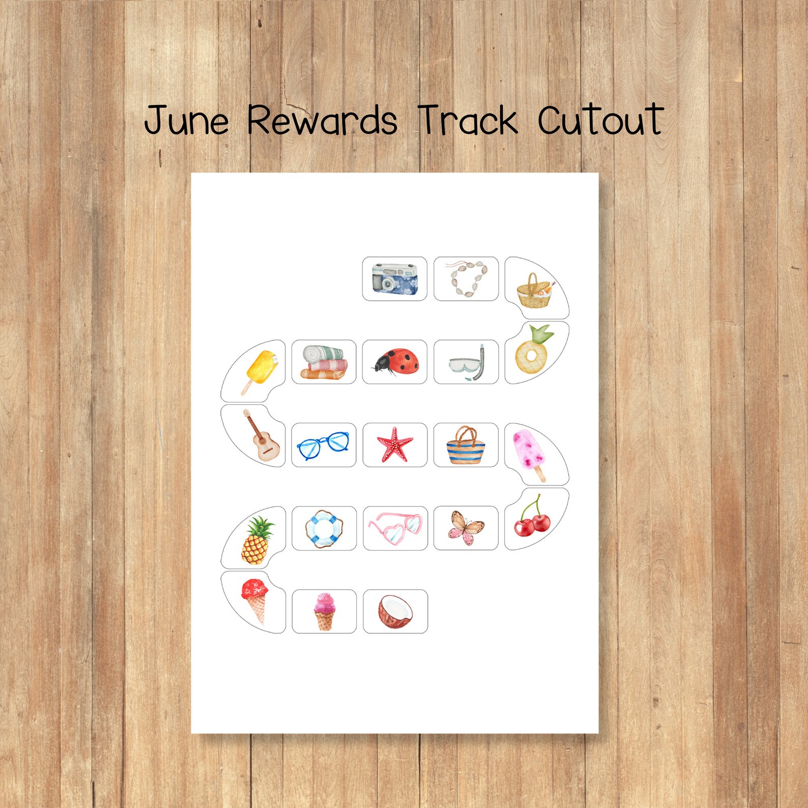 2024 June Printable Calendars, Printable Kids Calendar Pack, Watercolor ...