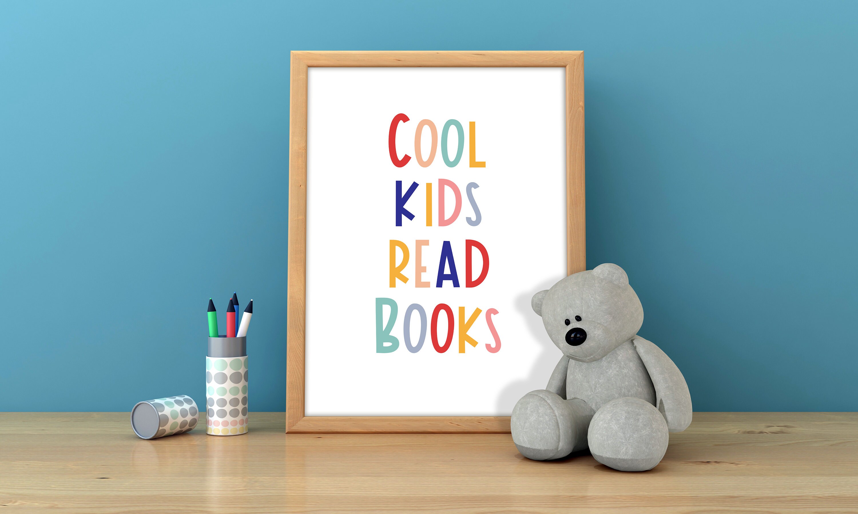 Cool Kids Poster, Colourful Kids Poster, Kids Reading Poster, Kids ...