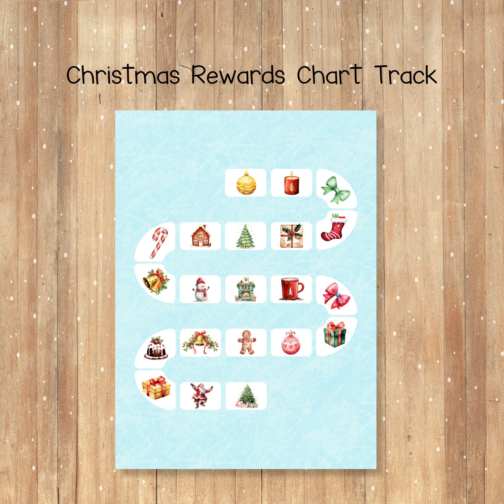 Christmas Rewards Chart, Behaviour Chart, Children Sticker Sheet ...