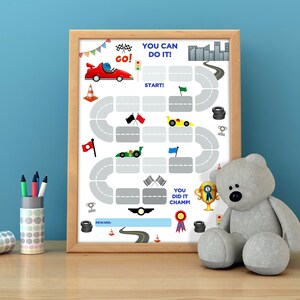 Racing Rewards Chart, Behaviour Chart, Children Sticker Sheet ...