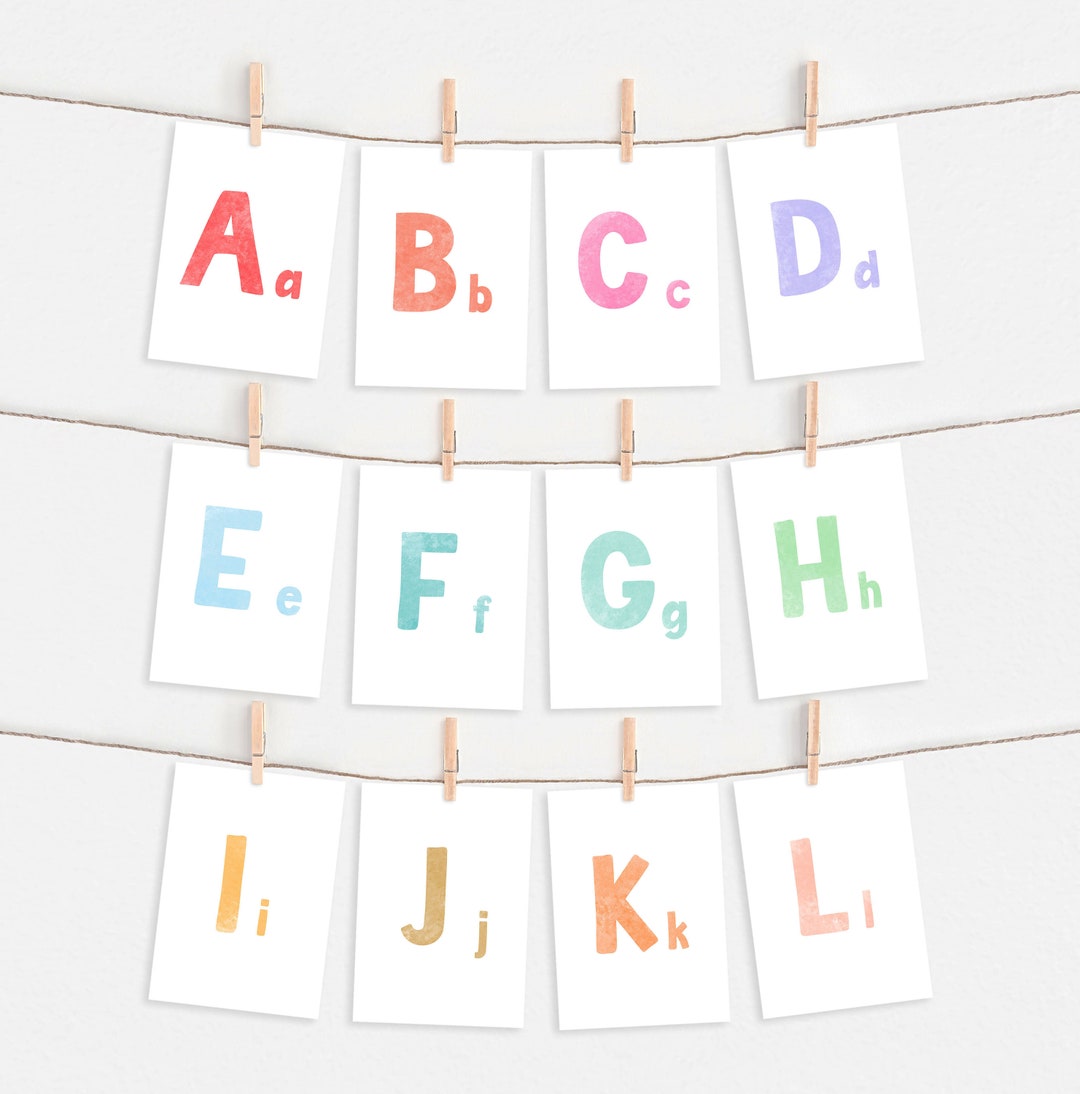 Printable Alphabet Flashcards, Kids Flashcards, Kids ABC Printable ...