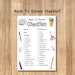 Printable Back to School Checklist, First and Last Day of School ...
