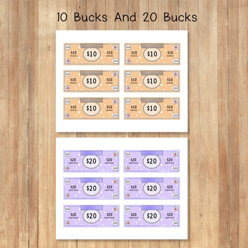 Printable Reward Mom Bucks, Editable Mom Bucks, Mom Bucks, Kids Play ...