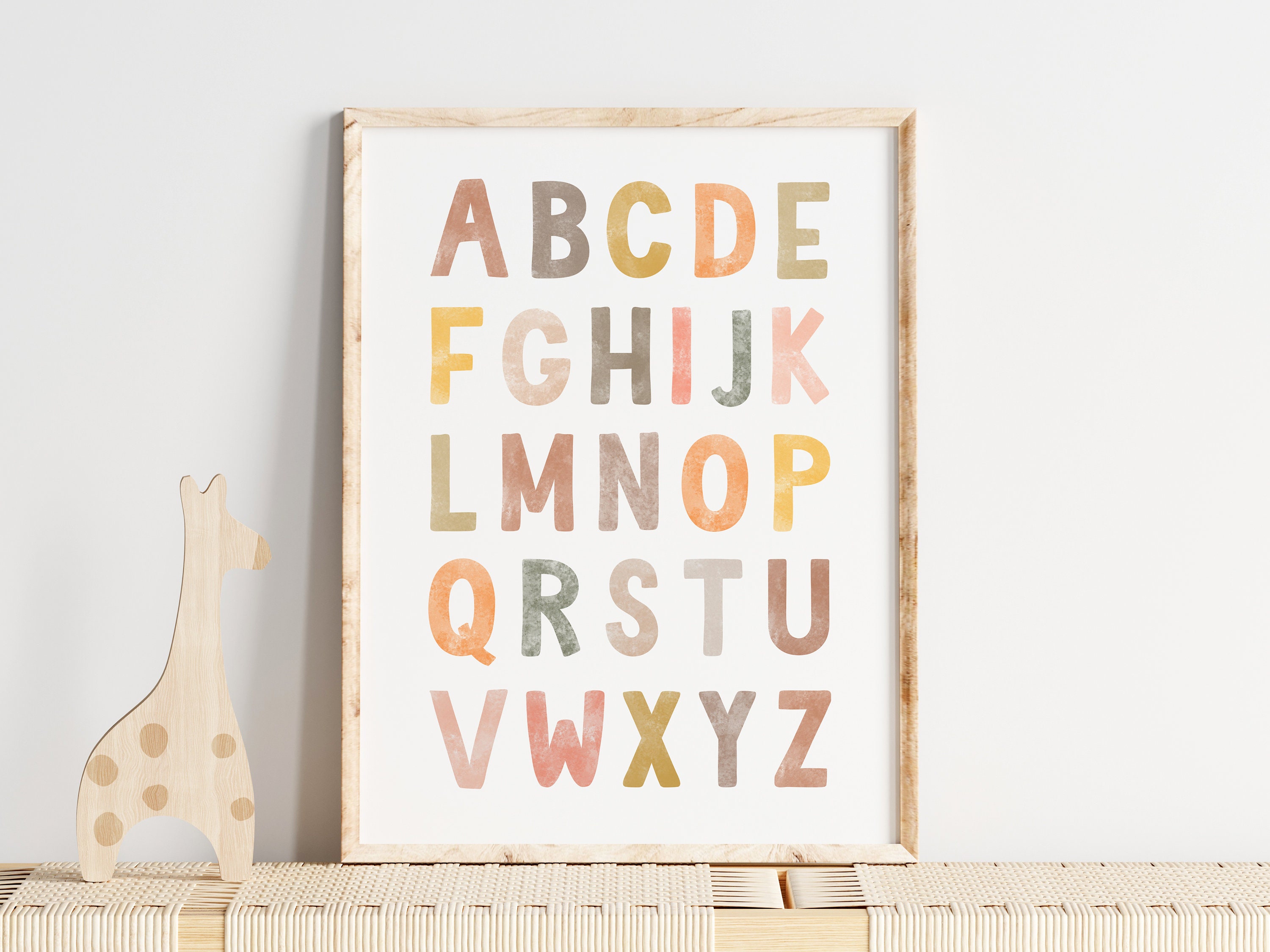 Alphabet Educational Poster, Kids Colourful Print, Kids ABC Printable ...