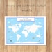 Oceans and Continents, Printable World Map, Pre School Learning Sheet ...