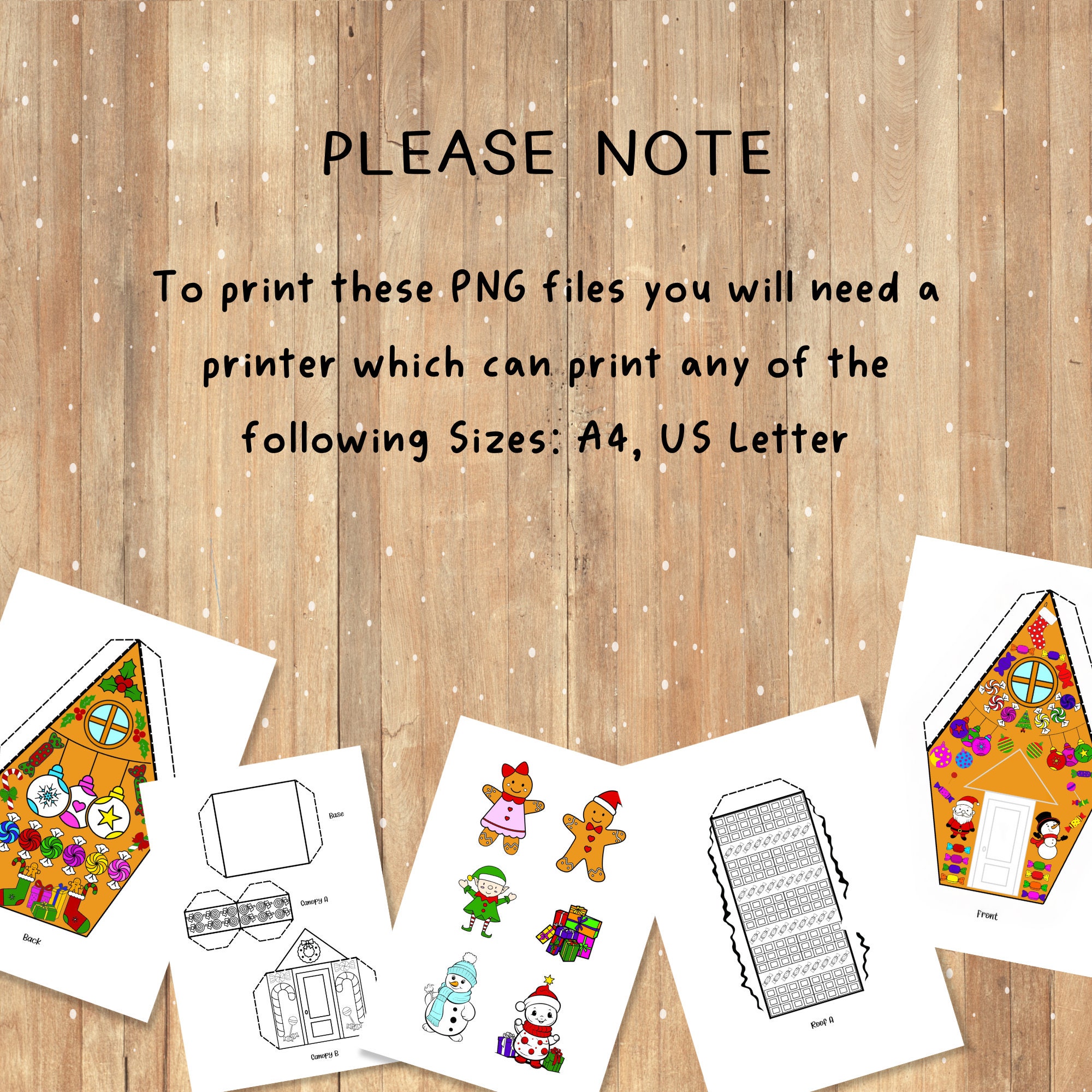 Printable Gingerbread House Christmas Printables Christmas - Etsy