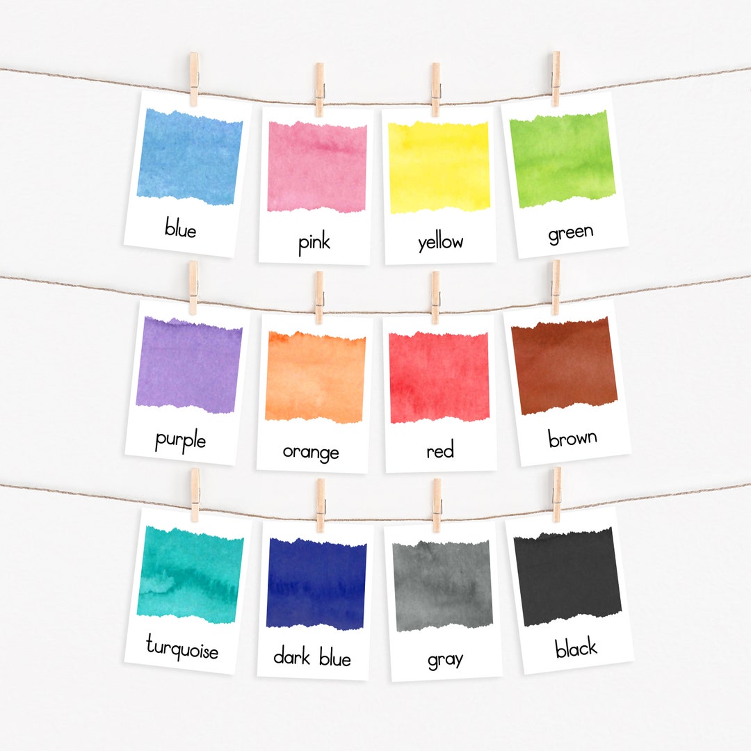 Printable Color Flashcards, Kids Flashcards, Kids Color Flashcards ...