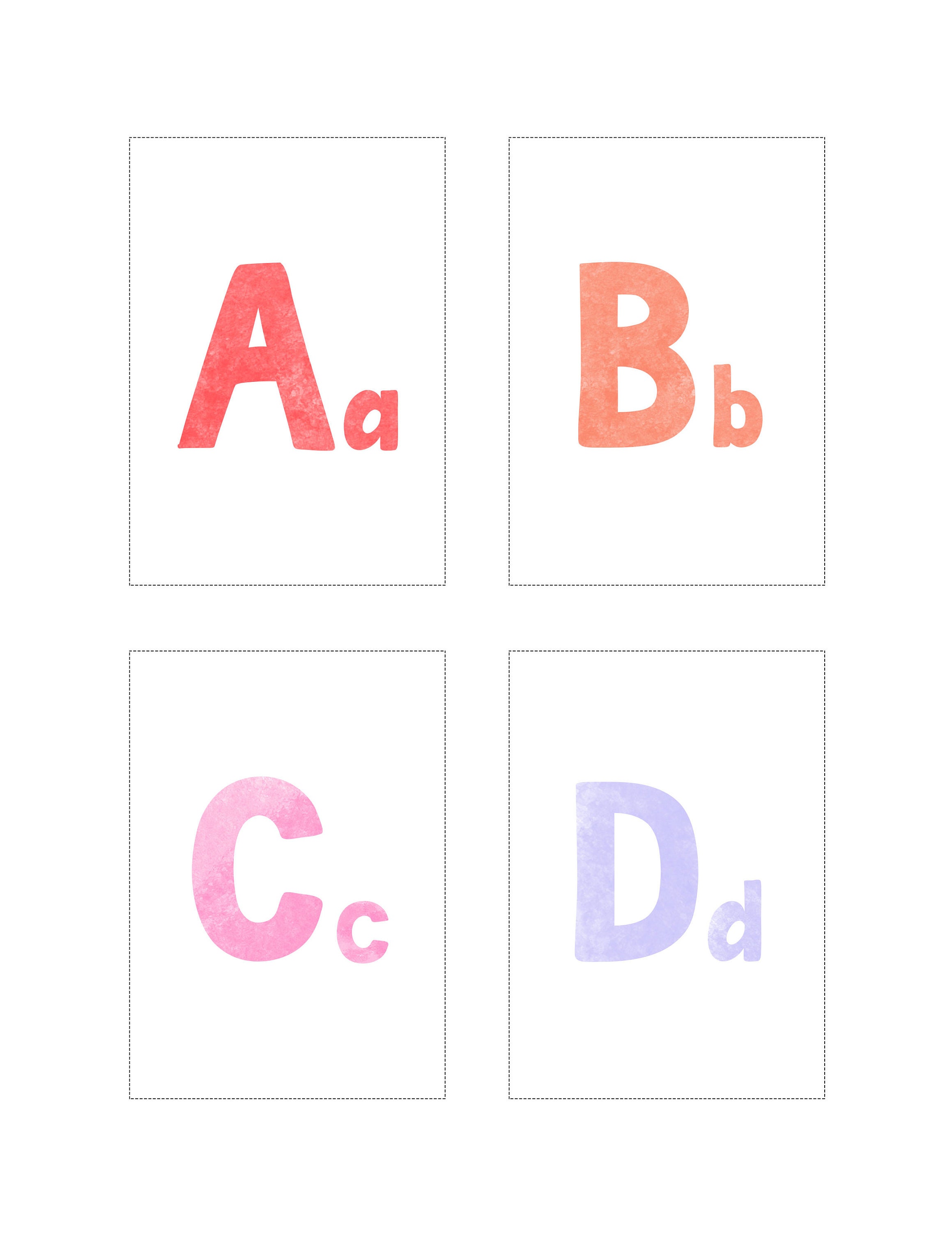 Printable Alphabet Flashcards, Kids Flashcards, Kids ABC Printable ...