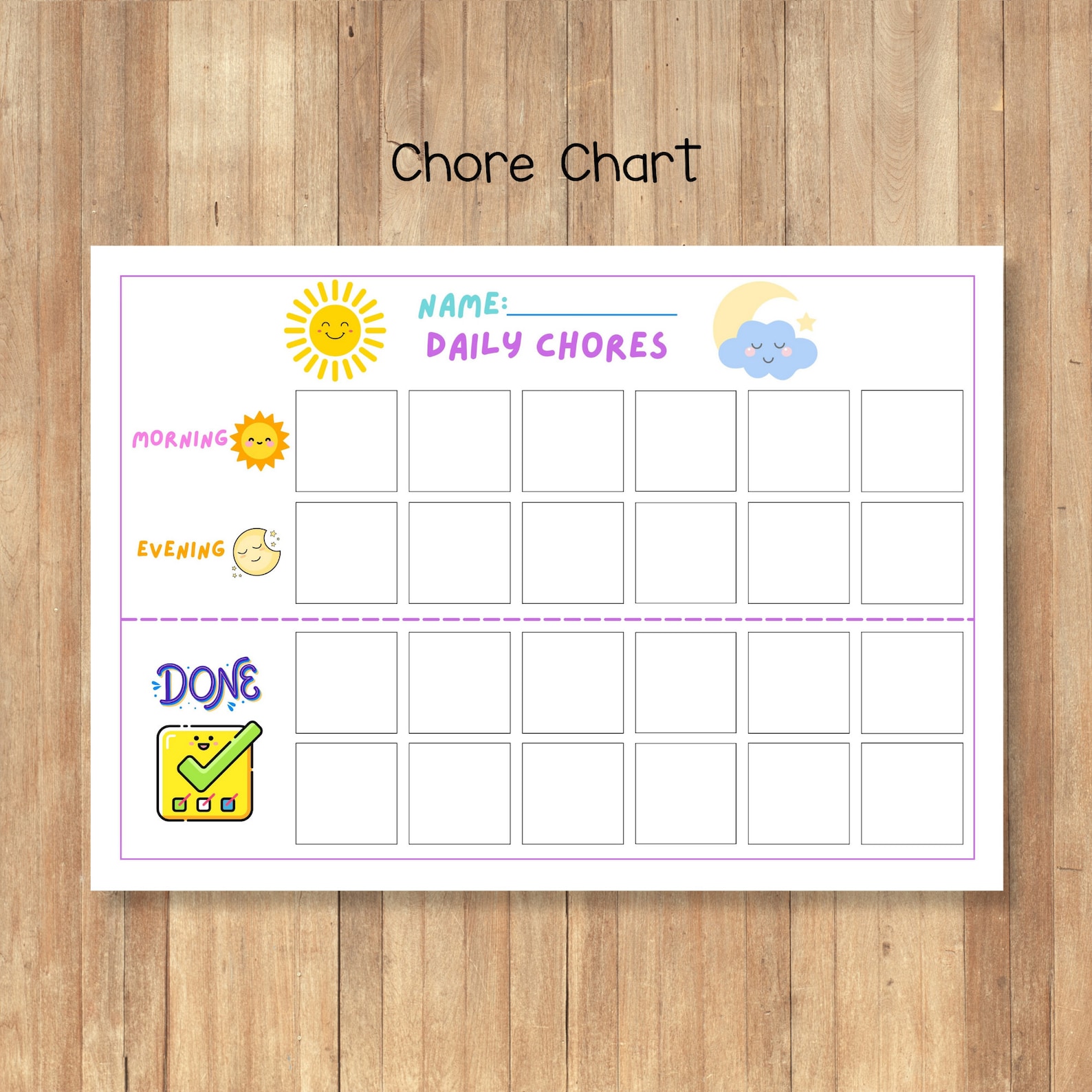 Kids Daily Routine Card, Toddler Routine Chart, Daily Kids Planner ...