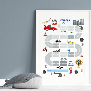 Racing Rewards Chart, Behaviour Chart, Children Sticker Sheet ...