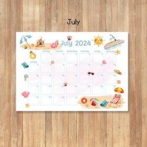 2024 Printable Calendars, Kids Calendars, Watercolor Calendars ...