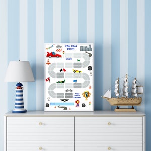 Racing Rewards Chart, Behaviour Chart, Children Sticker Sheet ...