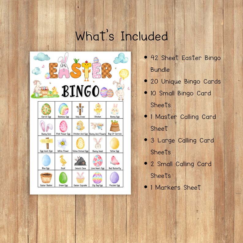 Printable Easter Bingo Cards, Kids Bingo Game, Printable Easter ...