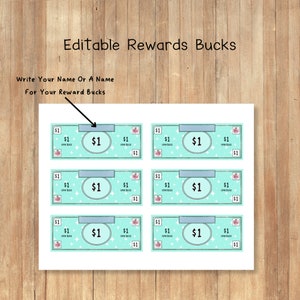 Printable Reward Mom Bucks, Editable Mom Bucks, Mom Bucks, Kids Play ...