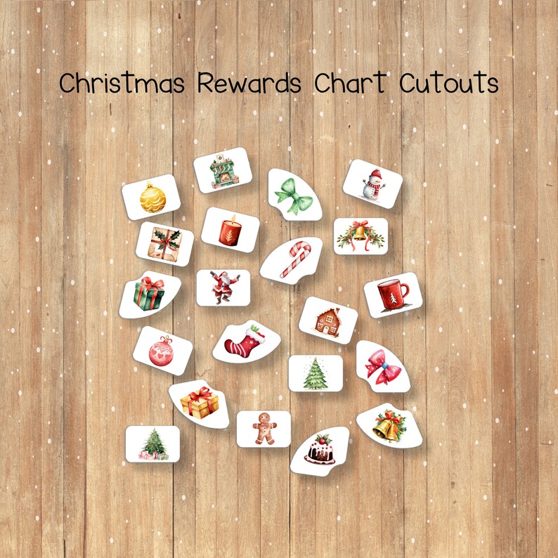 Christmas Rewards Chart, Behaviour Chart, Children Sticker Sheet ...