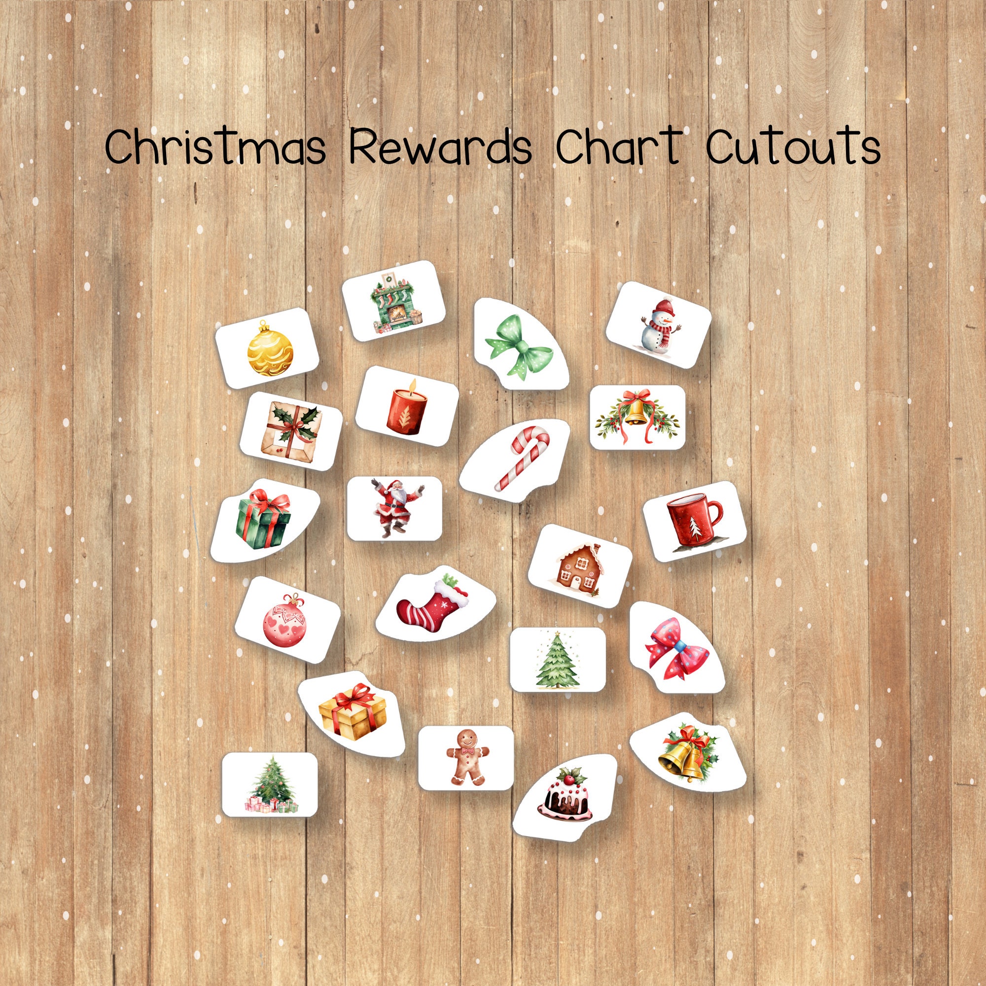 Christmas Rewards Chart, Behaviour Chart, Children Sticker Sheet ...