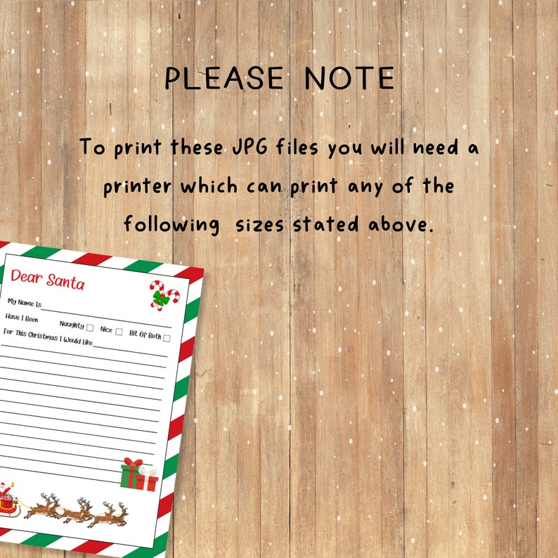 Printable Letter to Santa, Kids Christmas Printables, Christmas Wish ...