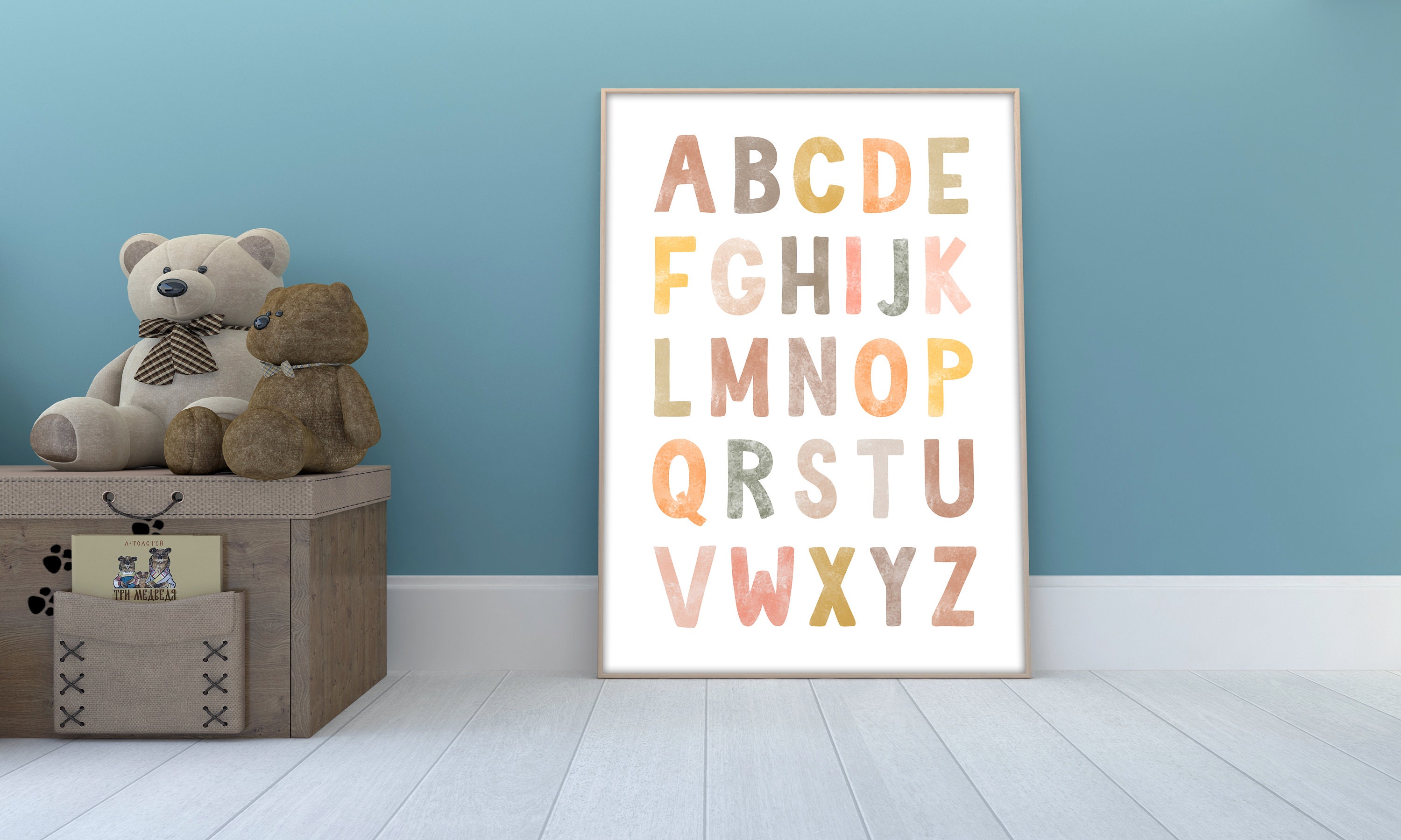Alphabet Educational Poster, Kids Colourful Print, Kids ABC Printable ...