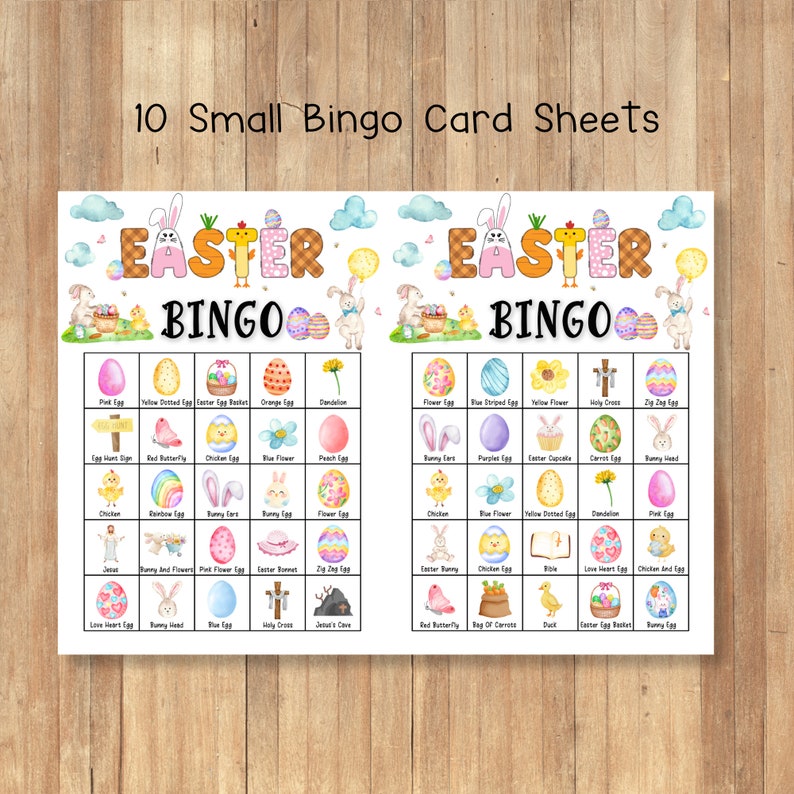 Printable Easter Bingo Cards, Kids Bingo Game, Printable Easter ...