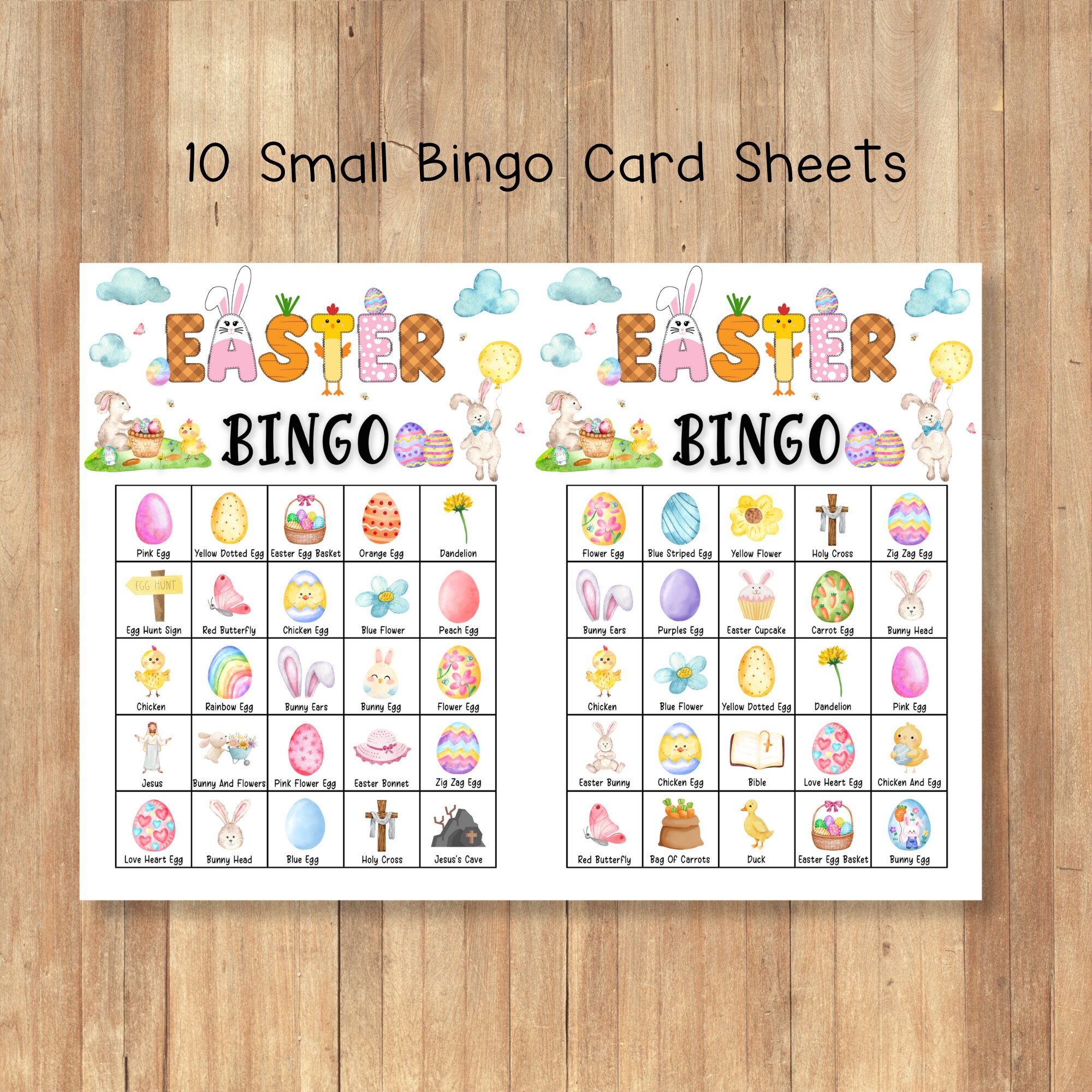 Printable Easter Bingo Cards, Kids Bingo Game, Printable Easter ...