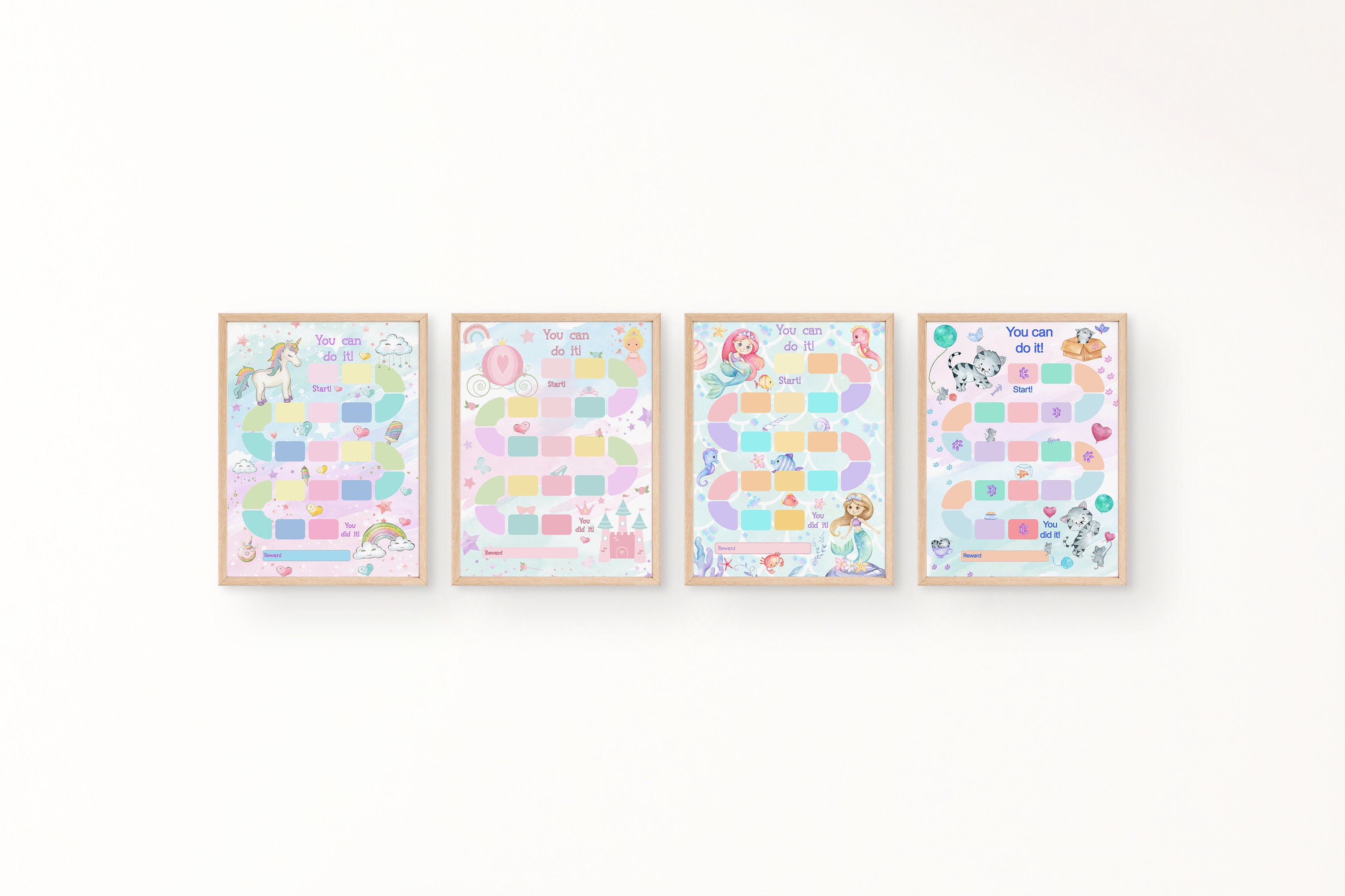 Kids Reward Chart Bundle, Girls Rewards Chart, Girls Behaviour Chart ...