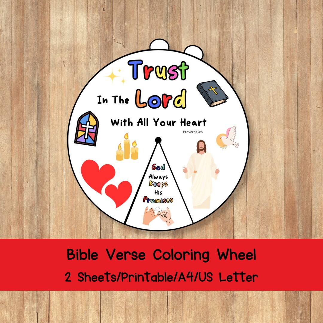 Prayers Coloring Wheel, Bible Activity, Kids Church Activities, Memory ...