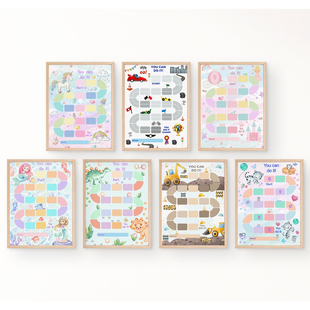 Kids Reward Chart Bundle, Behaviour Chart, Kids Sticker Sheet ...