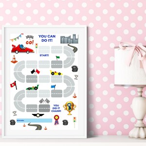 Racing Rewards Chart, Behaviour Chart, Children Sticker Sheet ...