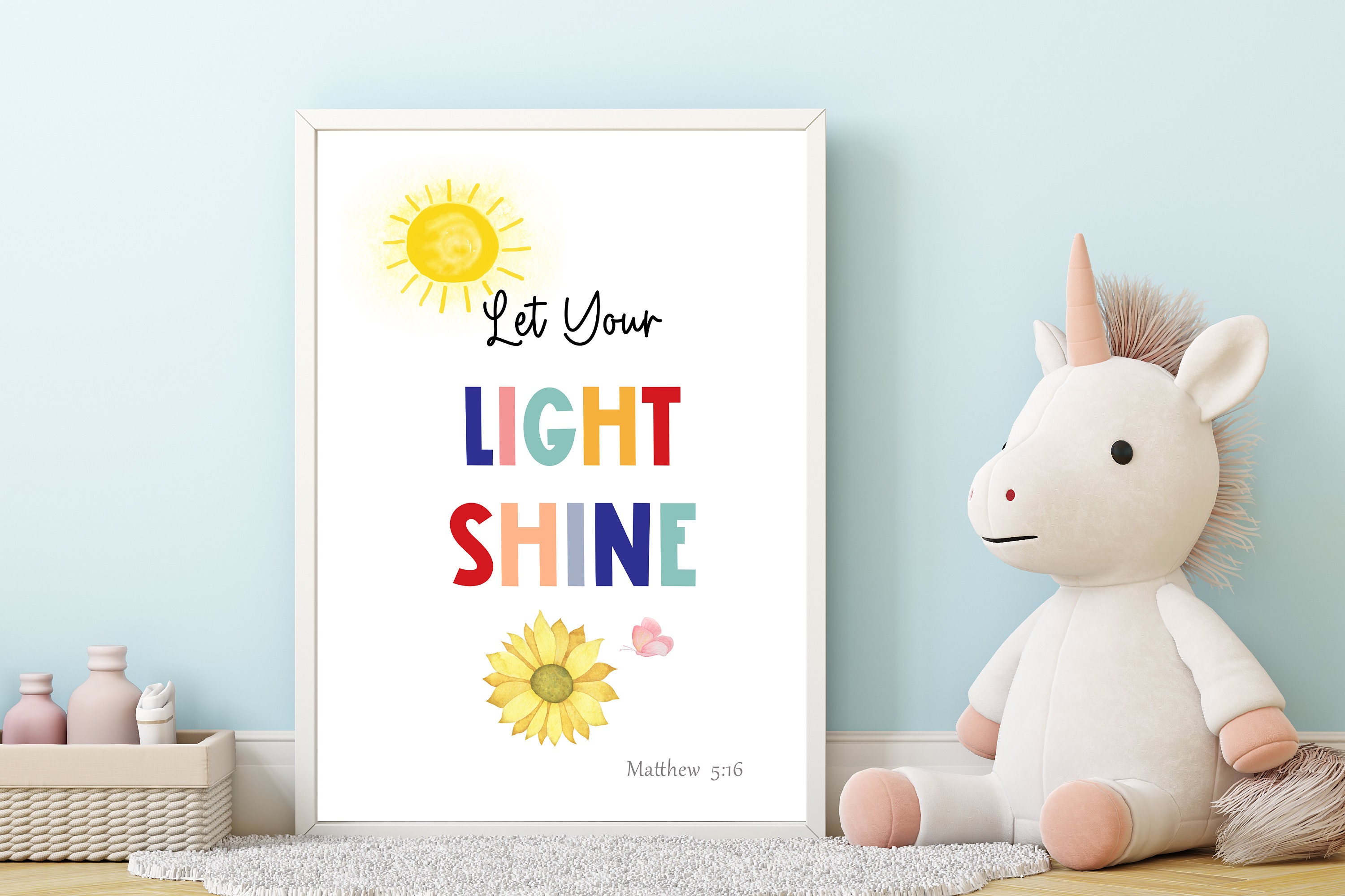 Kids Bible Verse, Colourful Kids Poster, Kids Reading Poster, Kids ...