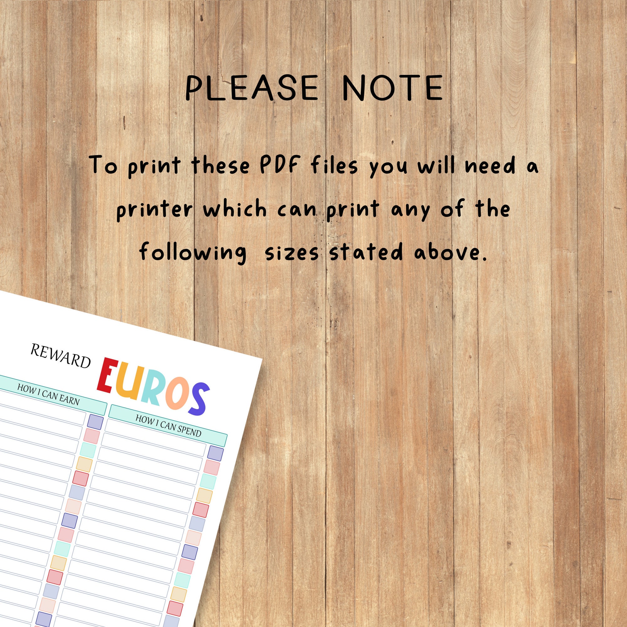 Printable Reward Mum Euros Chart Editable Saving Chart - Etsy