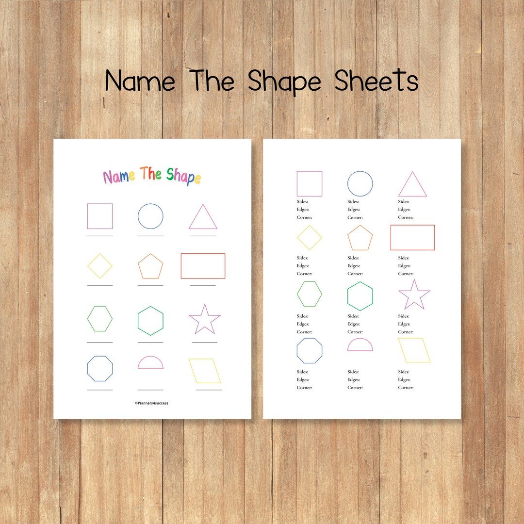 Name the Shape Sheet, Printable Maths Worksheet, Nursery Learning ...